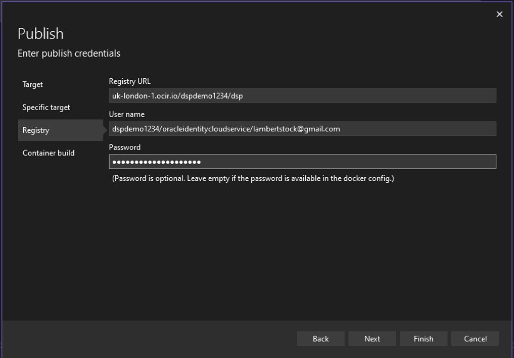 Deploying a .NET core app on OCI (Container instance)